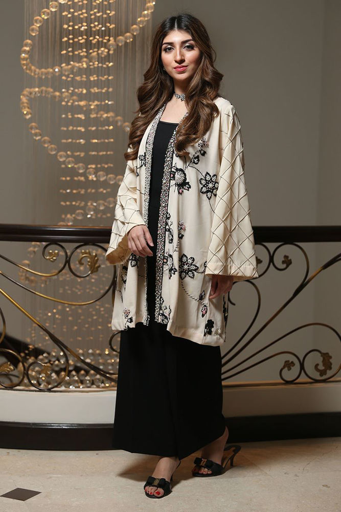 Ansab Jahangir Studio - Uber chic front open over sized coat