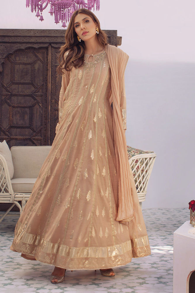 Ansab Jahangir Studio - Taupe Kalidar